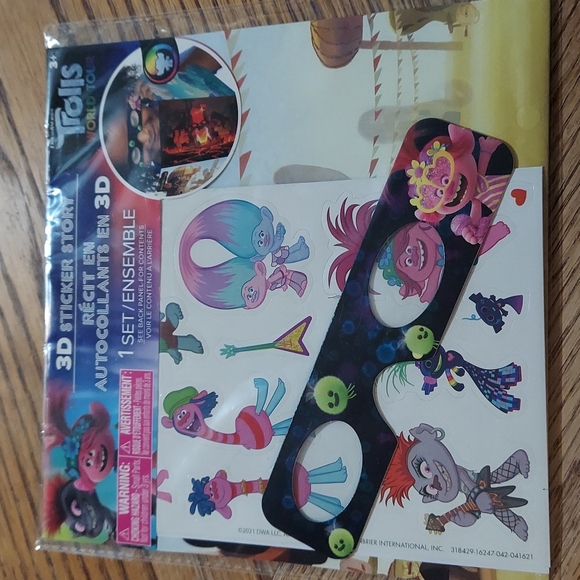 Trolls | Toys | Trolls World Tour 3d Sticker Story New | Poshmark